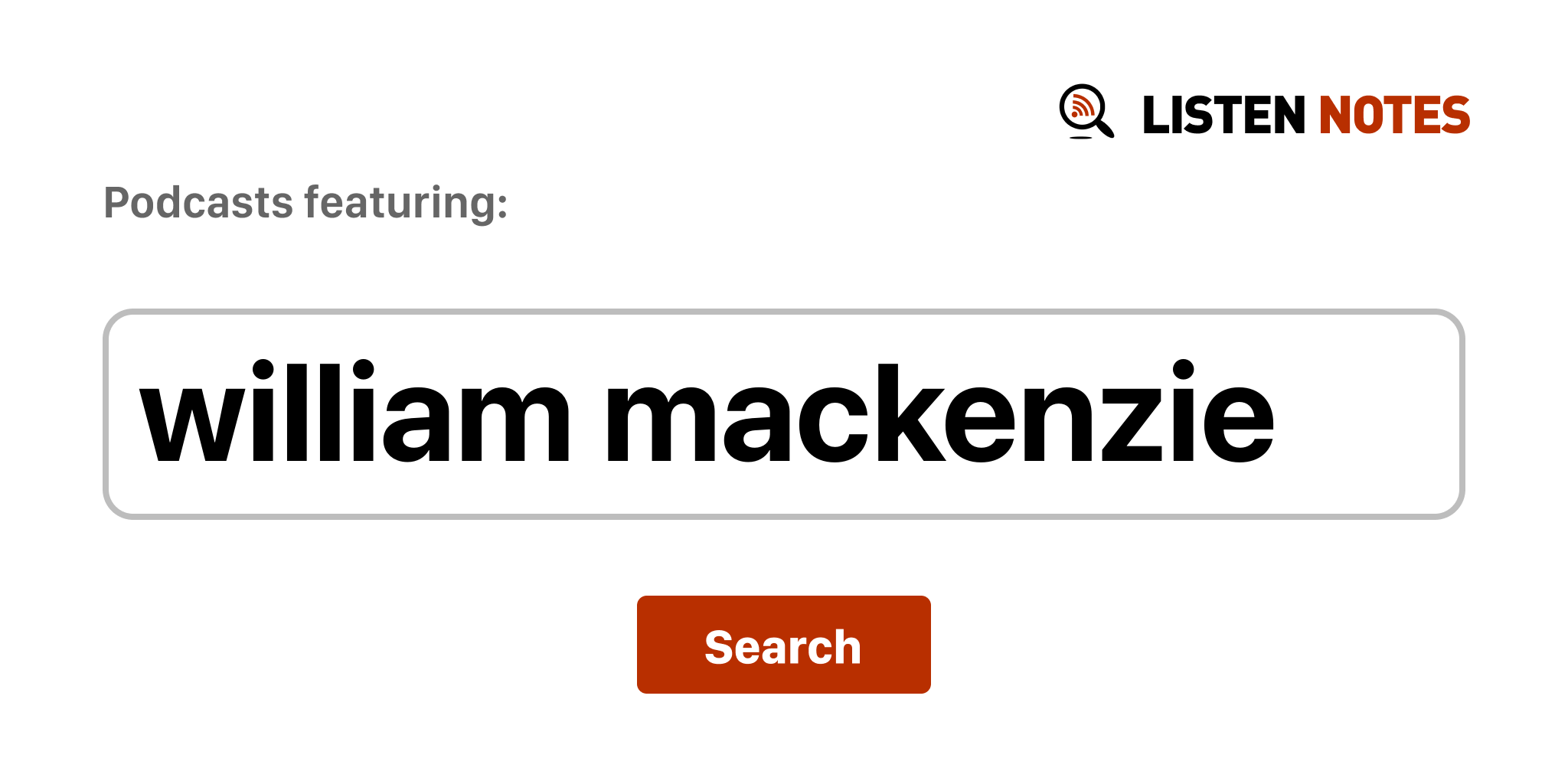 William Mackenzie - Top podcast episodes